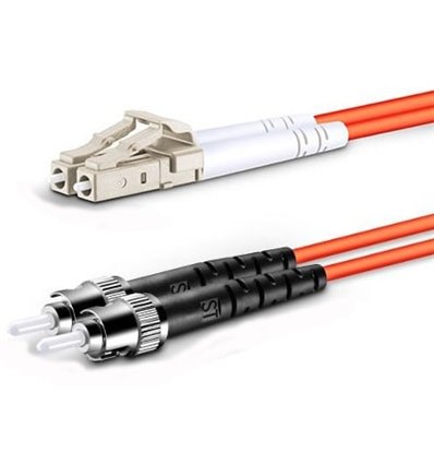 LC-ST Fiber Optic Plenum Multimode Cable Duplex OM1 62.5/125 OFNP